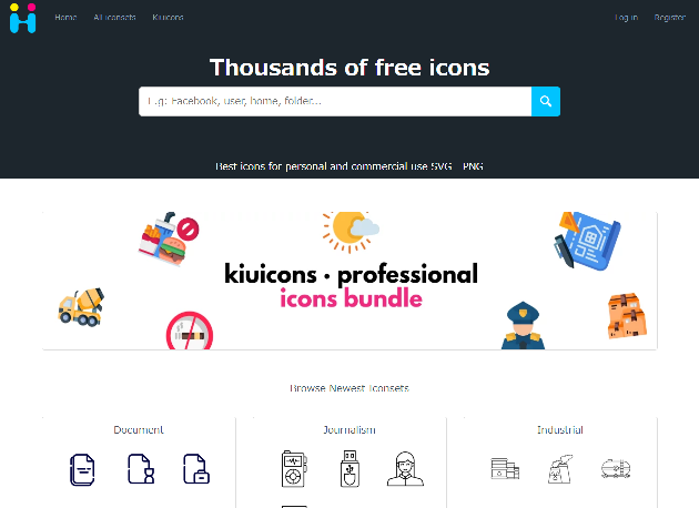 シンプルなアイコン集サイト