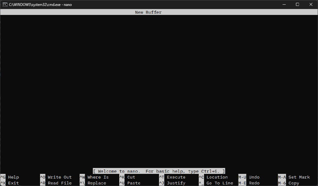 CLIテキストエディタnanoをWindowsにインストールする方法